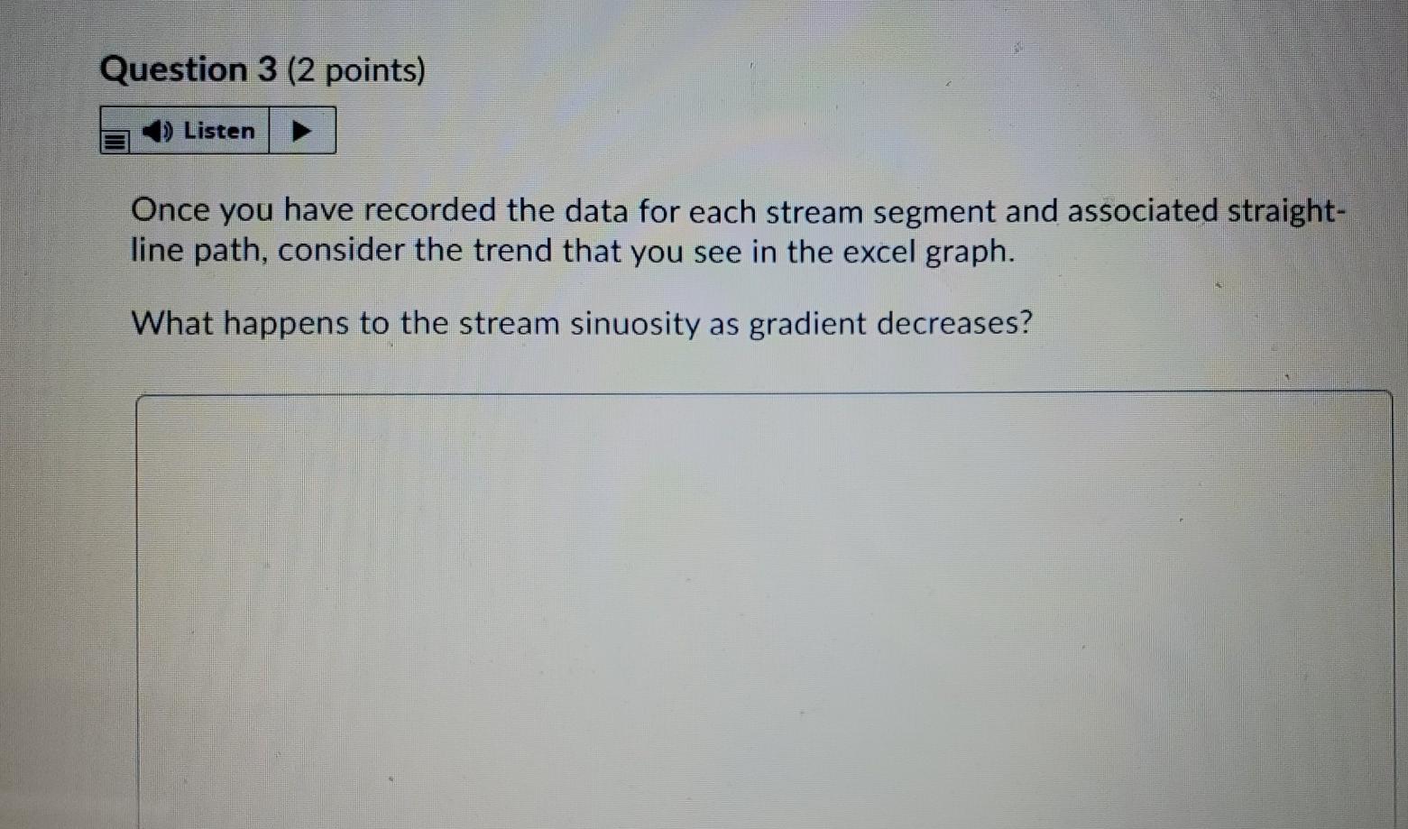 Using Google Earth, run the stream sinuosity kmz file | Chegg.com