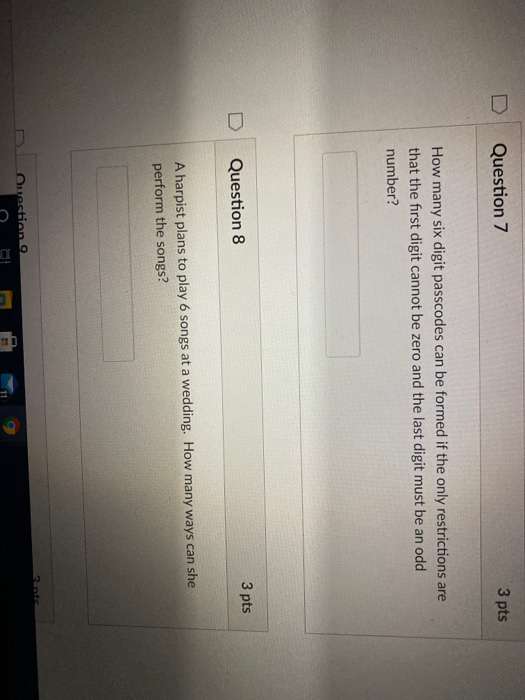 Solved Question 7 3 pts How many six digit passcodes can be | Chegg.com