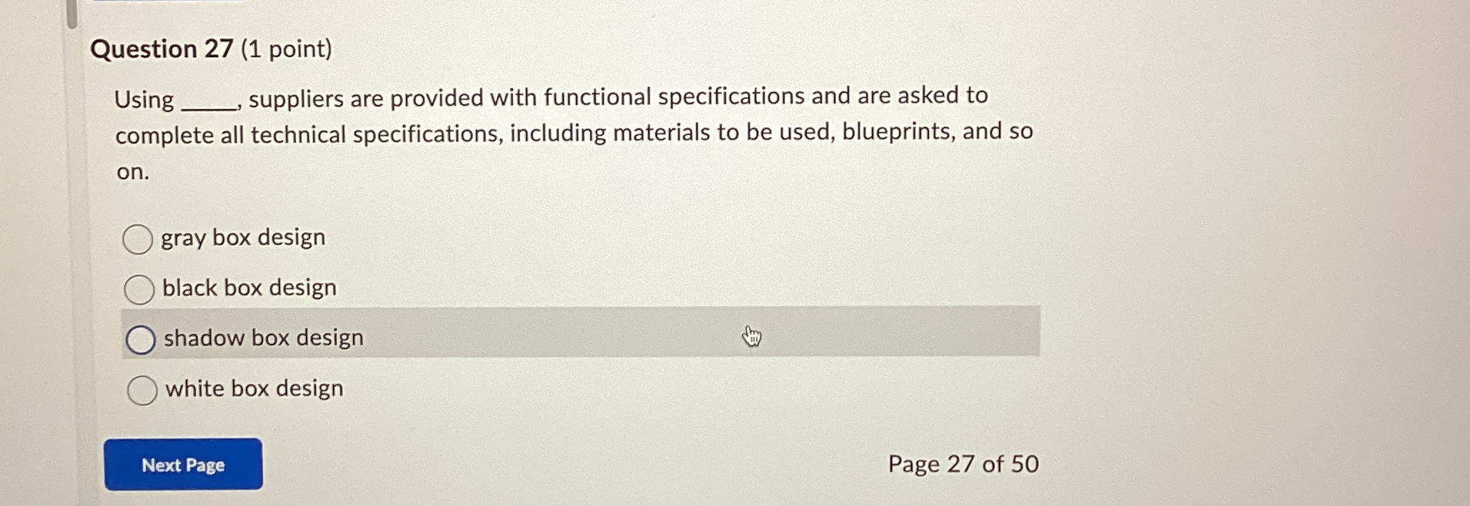 Solved Question 27 (1 ﻿point)Using suppliers are provided | Chegg.com