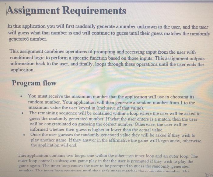 Solved Assignment Requirements In This Application You Will 6373