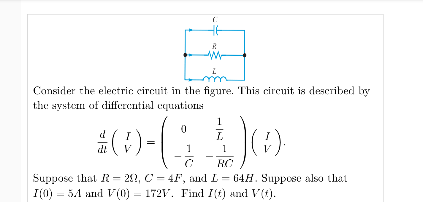 Solved Consider the electric circuit in the figure. This | Chegg.com