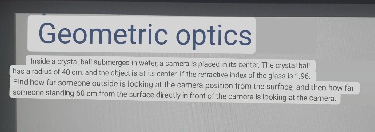 Solved Geometric optics | Chegg.com