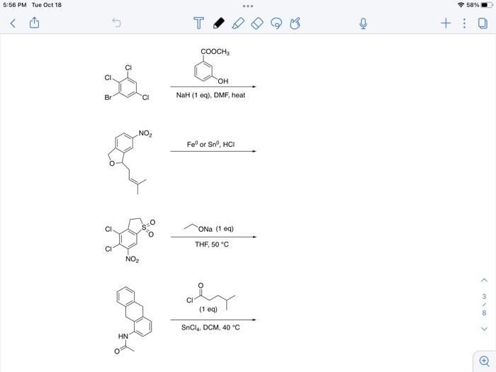 Solved NaH (1 eq), DMF, heat | Chegg.com