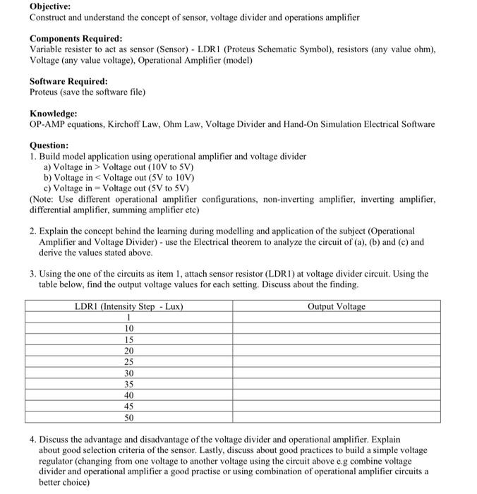 Objective: Construct and understand the concept of | Chegg.com