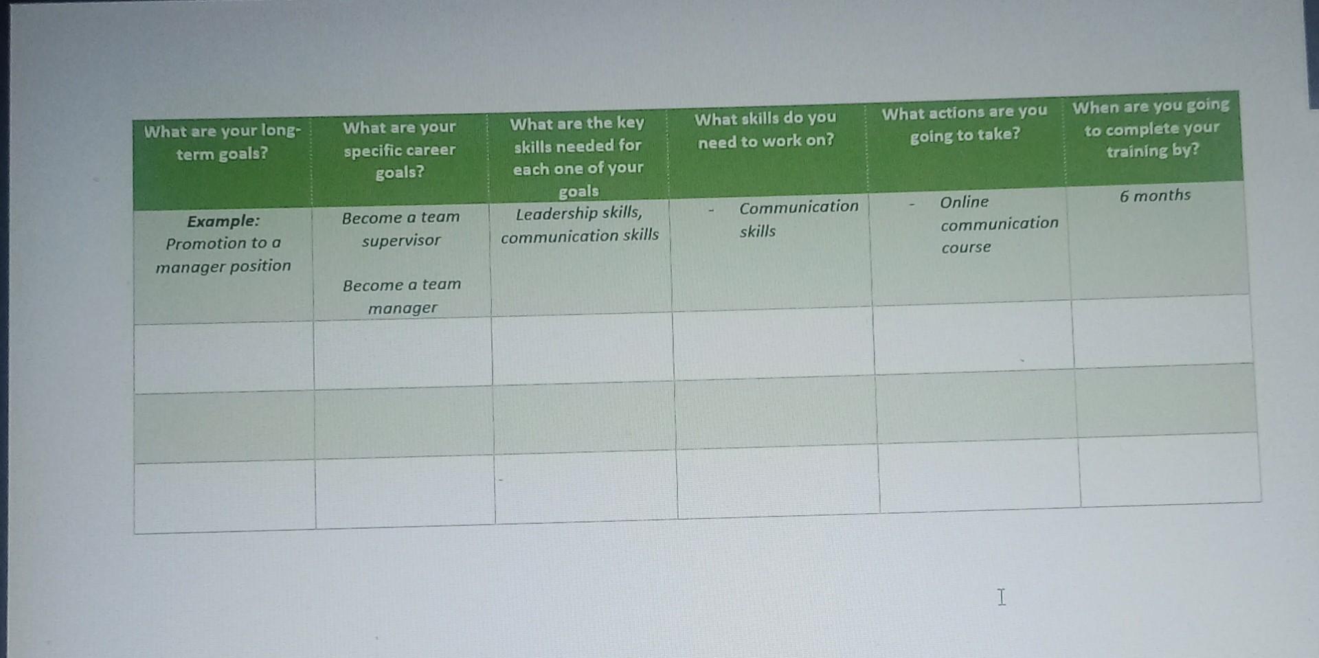 Professional Development Plan A professional | Chegg.com