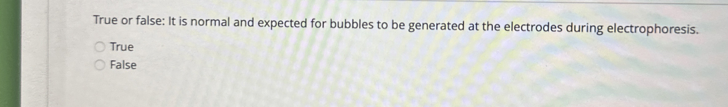 Solved True or false: It is normal and expected for bubbles | Chegg.com