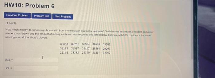 Solved HW10: Problem 6 Previous Problem Problem List Next | Chegg.com