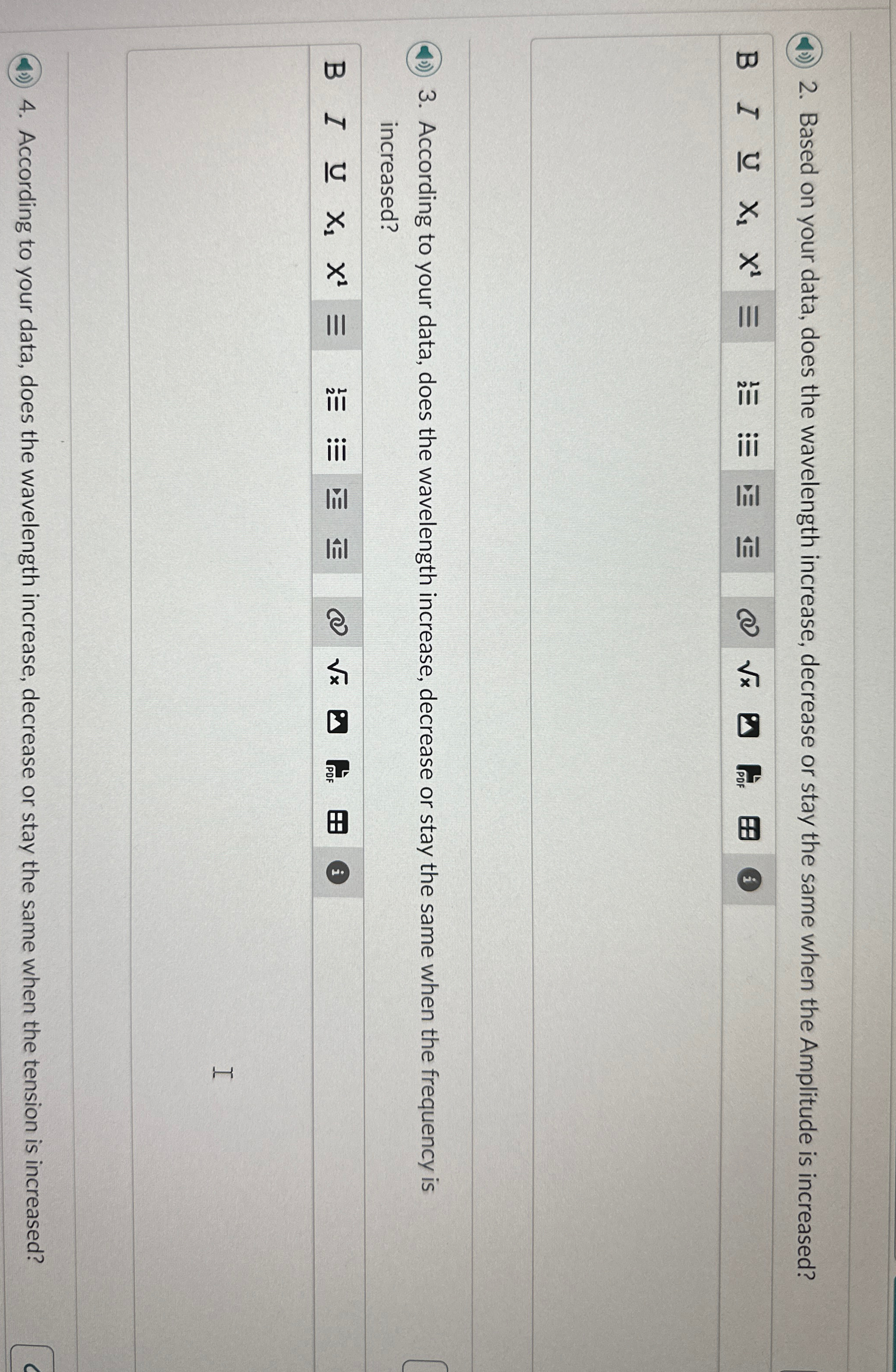 Solved Based on your data, does the wavelength increase, | Chegg.com