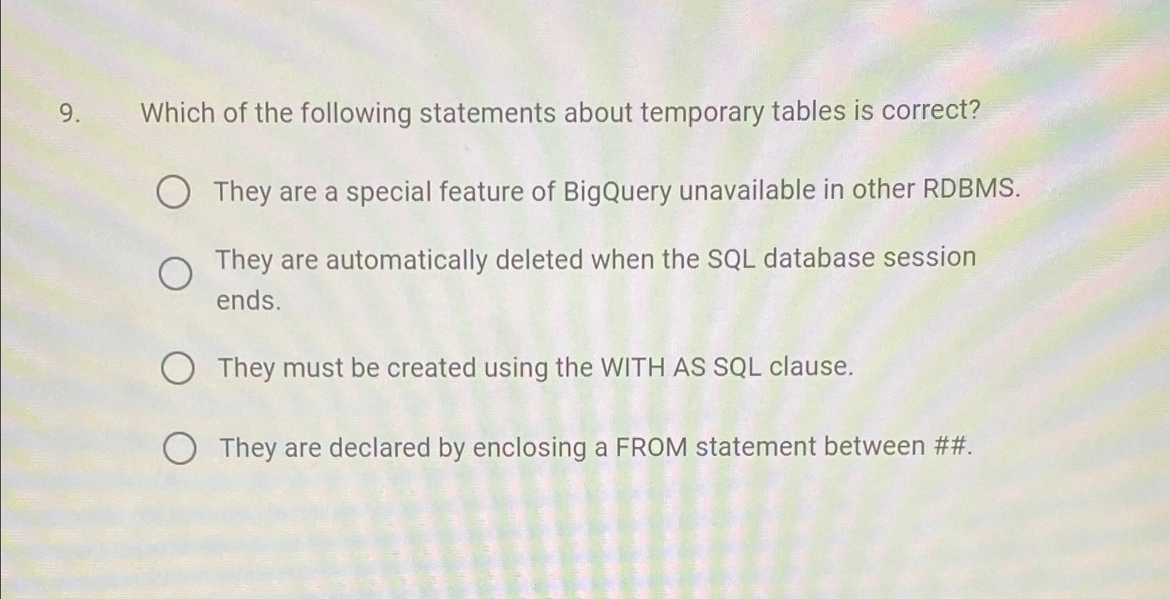Solved Which of the following statements about temporary | Chegg.com