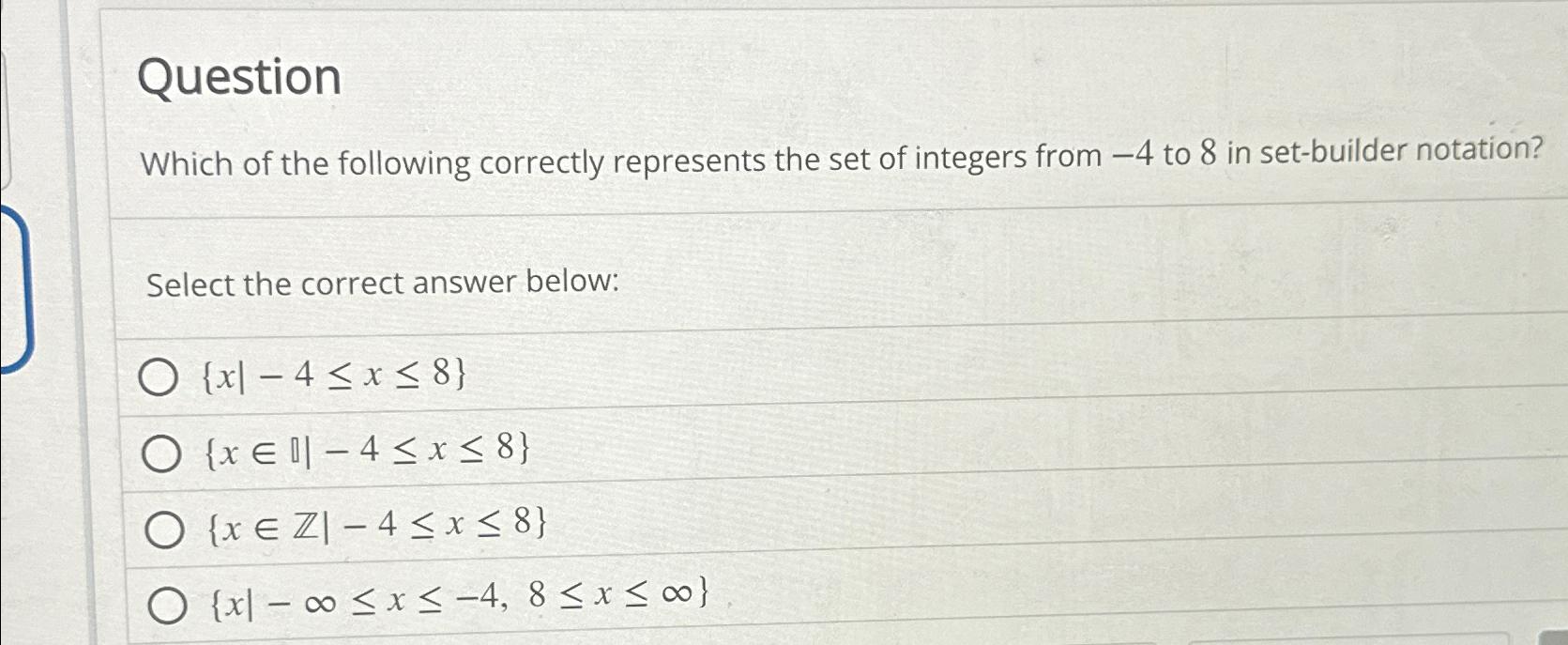 Solved QuestionWhich of the following correctly represents | Chegg.com