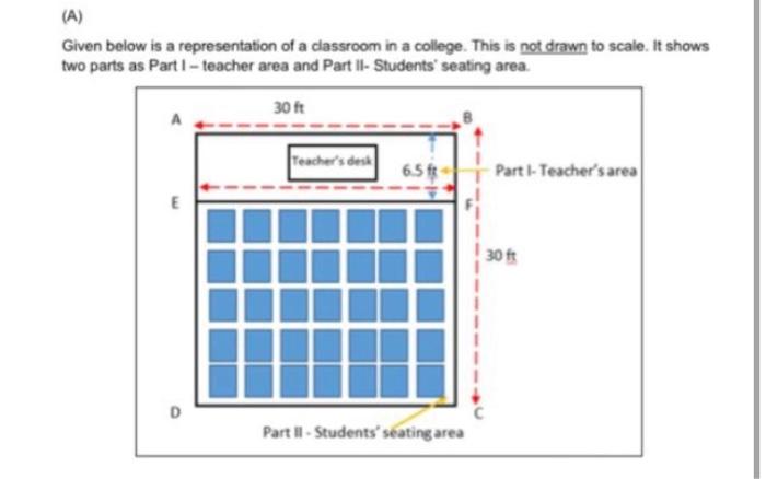 Solved Given below is a representation of a classroom in a | Chegg.com
