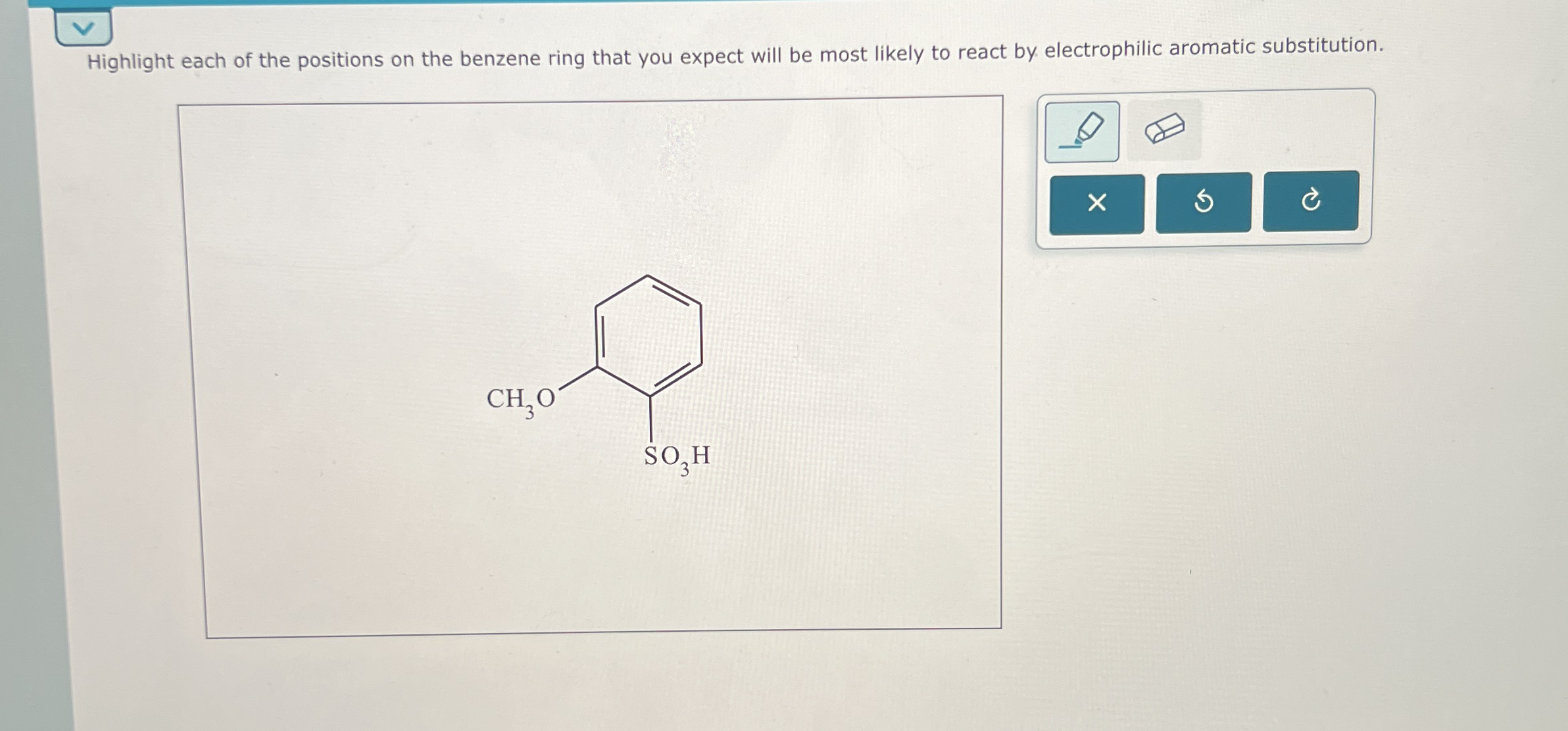 Solved Highlight each of the positions on the benzene ring | Chegg.com
