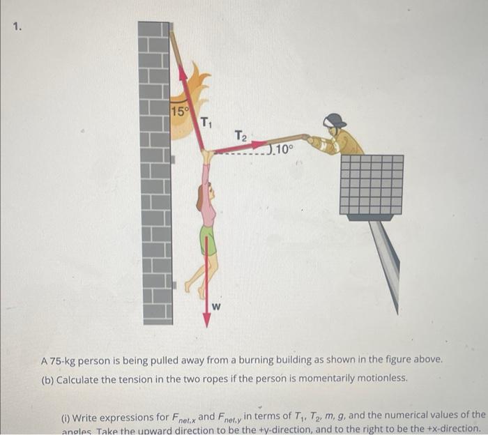 Solved A person is being pulled away from a burning building | Chegg.com