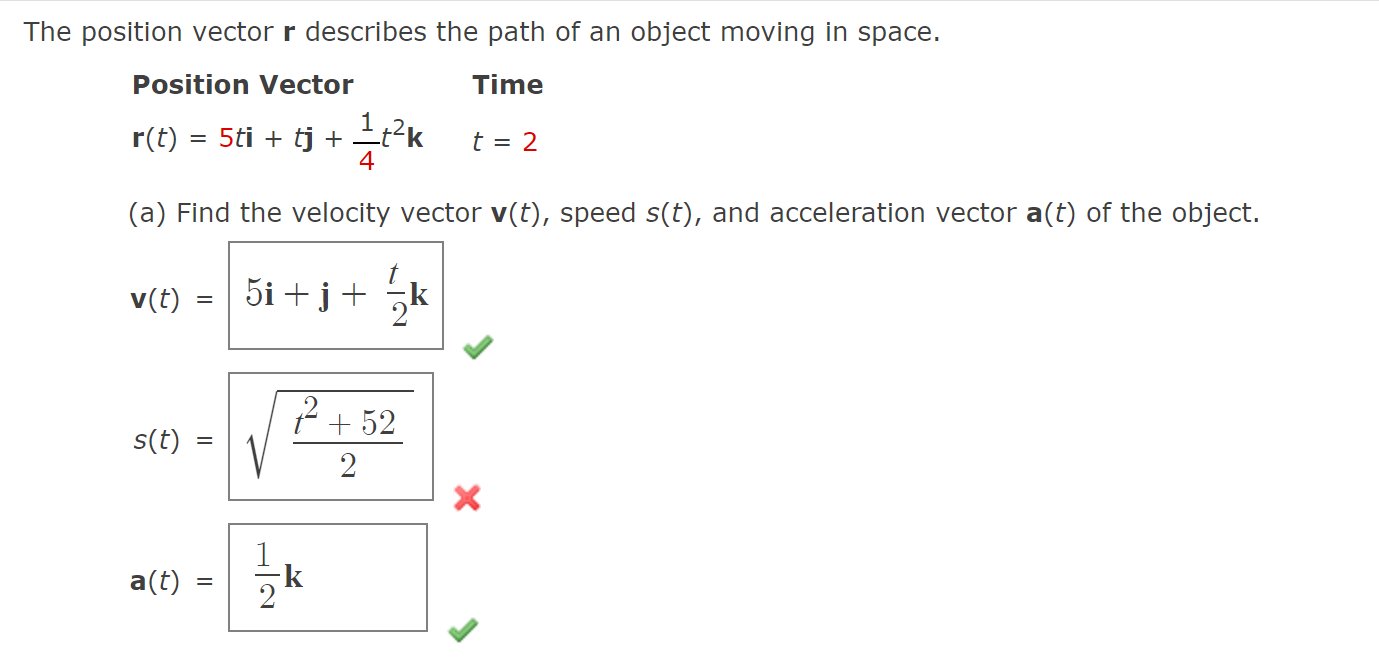 Solved The Position Vector R ﻿describes The Path Of An
