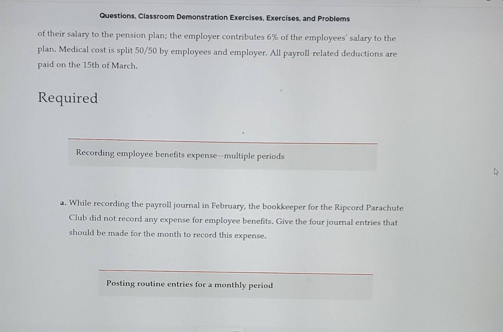 Solved Questions, Classroom Demonstration Exercises, | Chegg.com Solved Questions, Classroom Demonstration Exercises, | Chegg.com