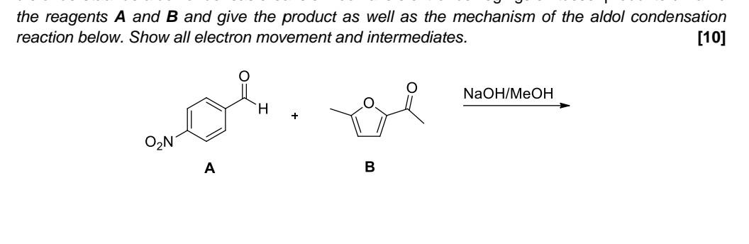 Solved Name the reagents A and B and give the product as | Chegg.com