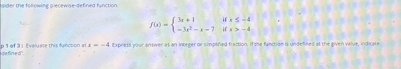Solved sider the following piecewise-defined | Chegg.com
