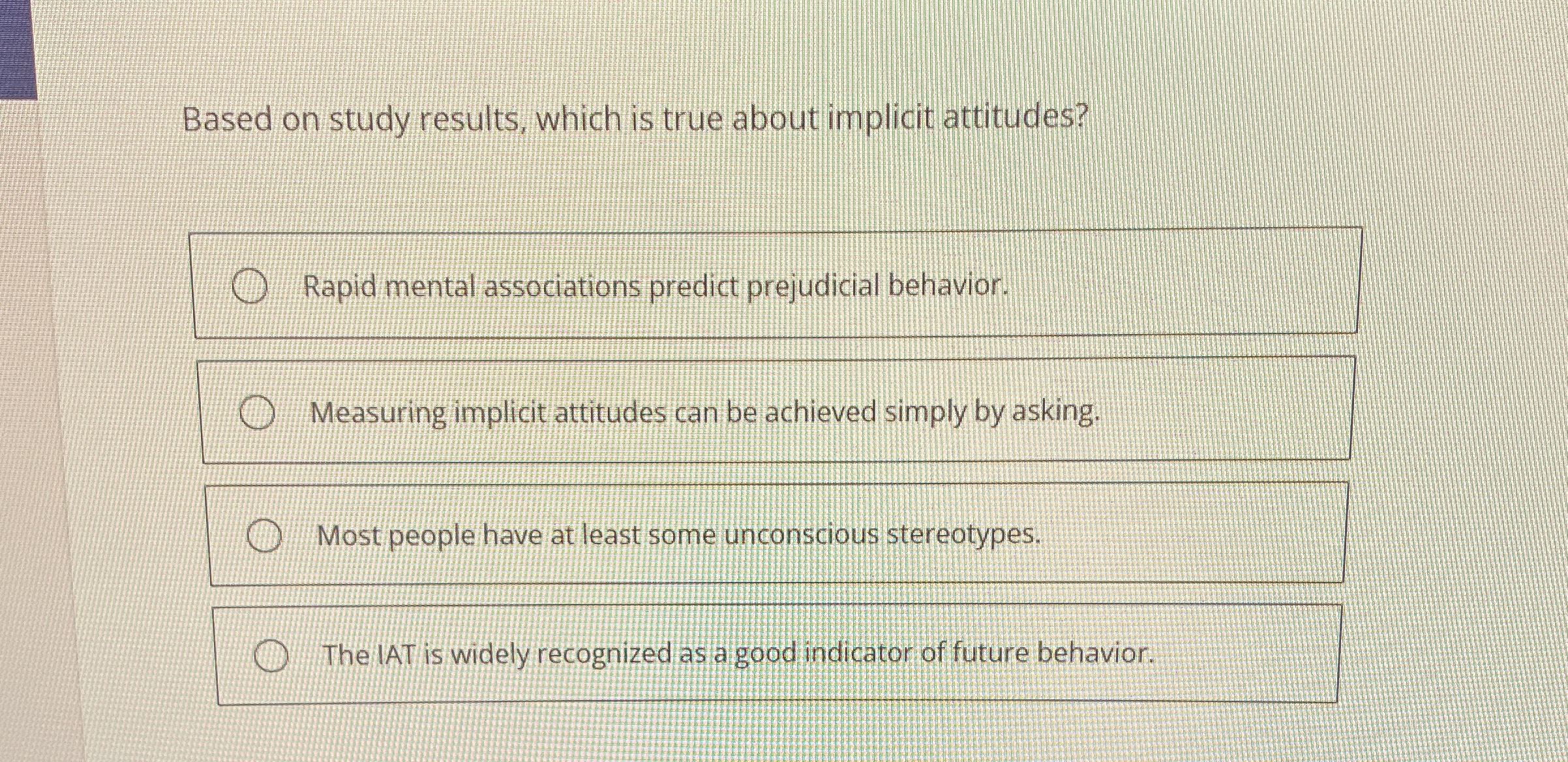 Solved Based on study results, which is true about implicit | Chegg.com