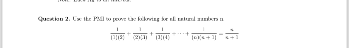 Solved Question 2. ﻿Use the PMI to prove the following for | Chegg.com
