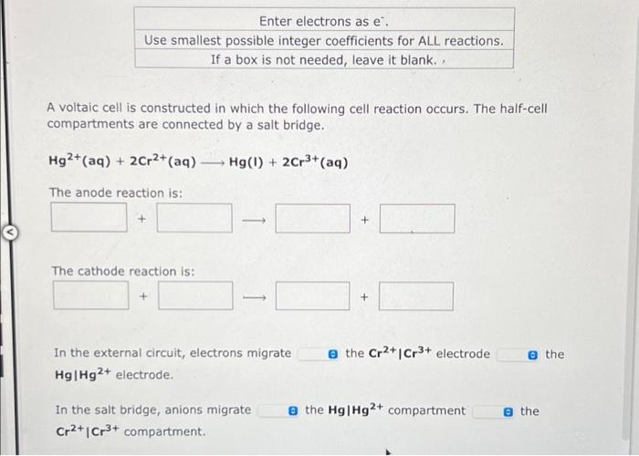 Solved Enter electrons as e Use smallest possible integer | Chegg.com