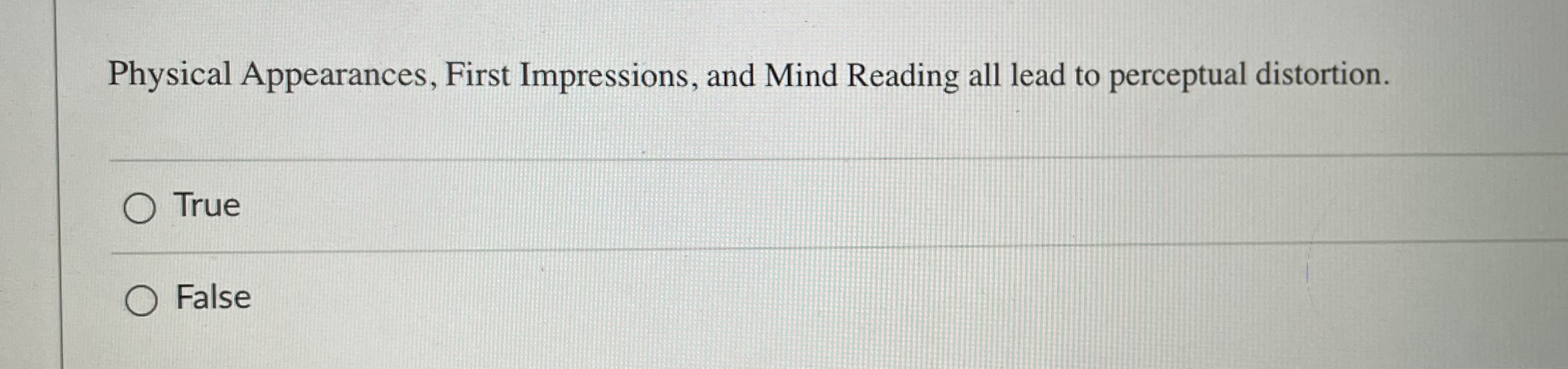 Solved Physical Appearances, First Impressions, and Mind | Chegg.com
