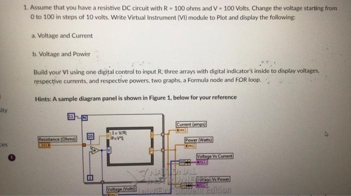 Solved 1. Assume that you have a resistive DC circuit with | Chegg.com