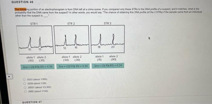 Solved The following portion of an electropherogram is from | Chegg.com