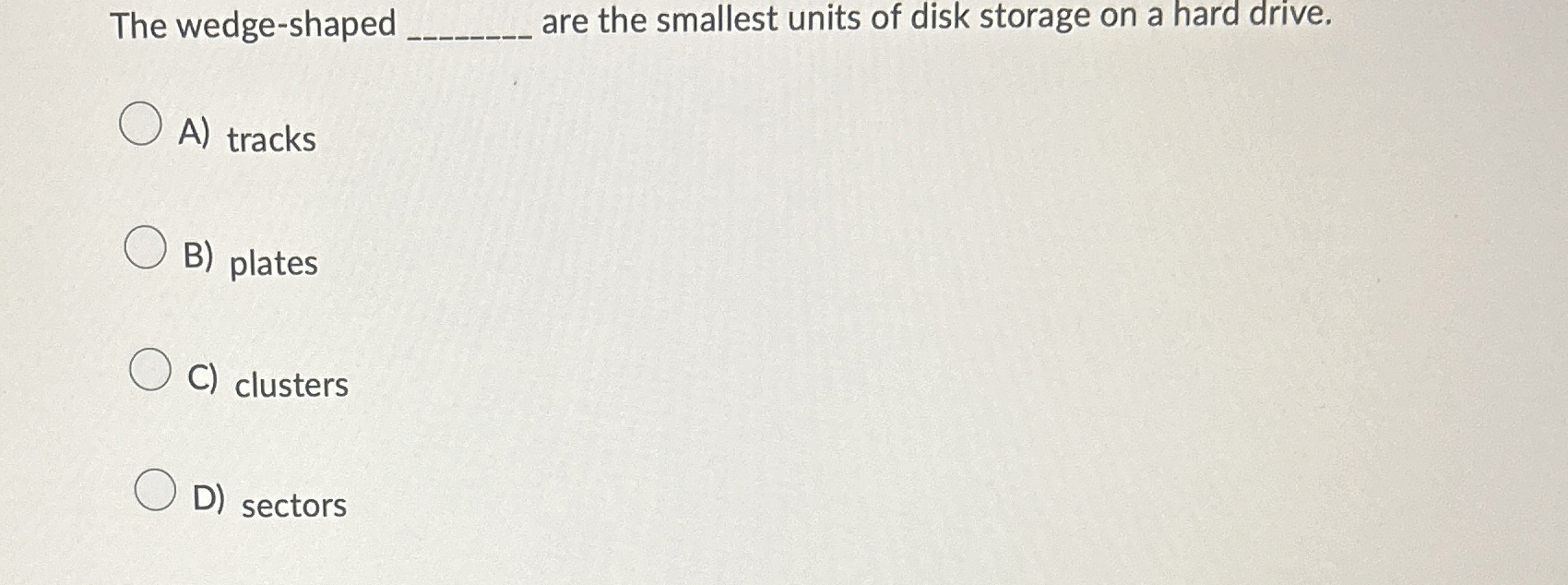 Solved The wedge-shaped q, ﻿are the smallest units of disk | Chegg.com