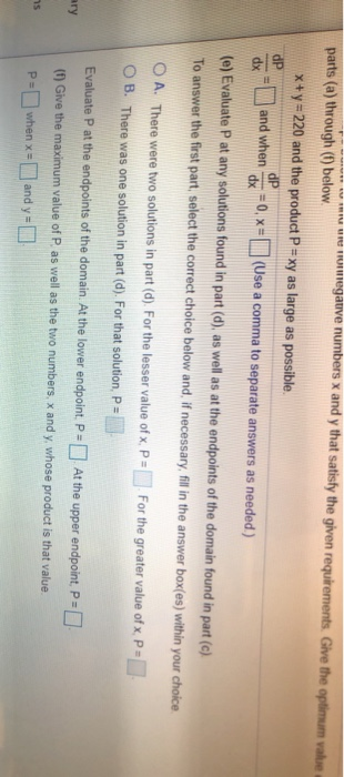 Solved Follow the steps below to find the nonnegative | Chegg.com
