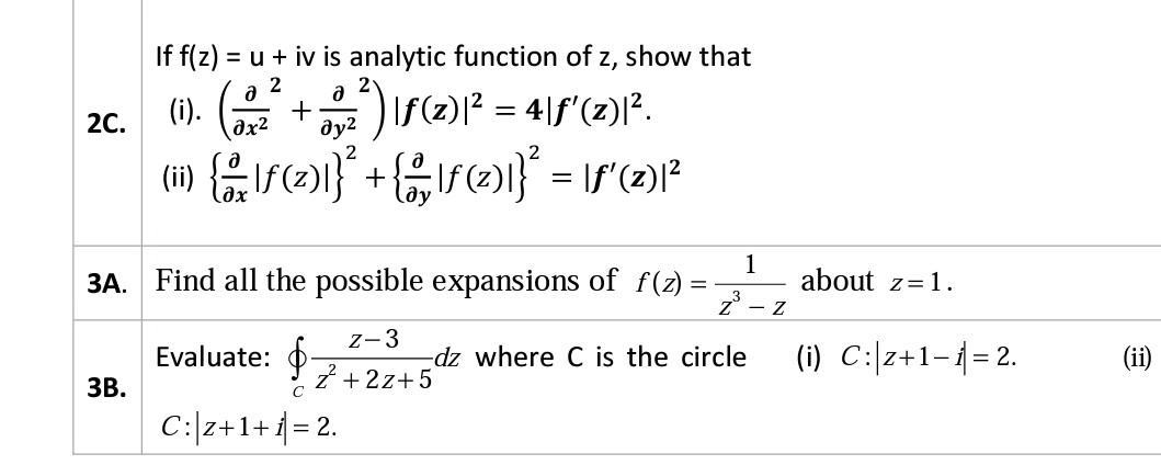 Solved If f(z)=u+iv is analytic function of z, show that | Chegg.com