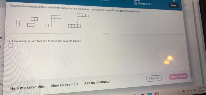 Solved Assume the following pattern with terms built of | Chegg.com