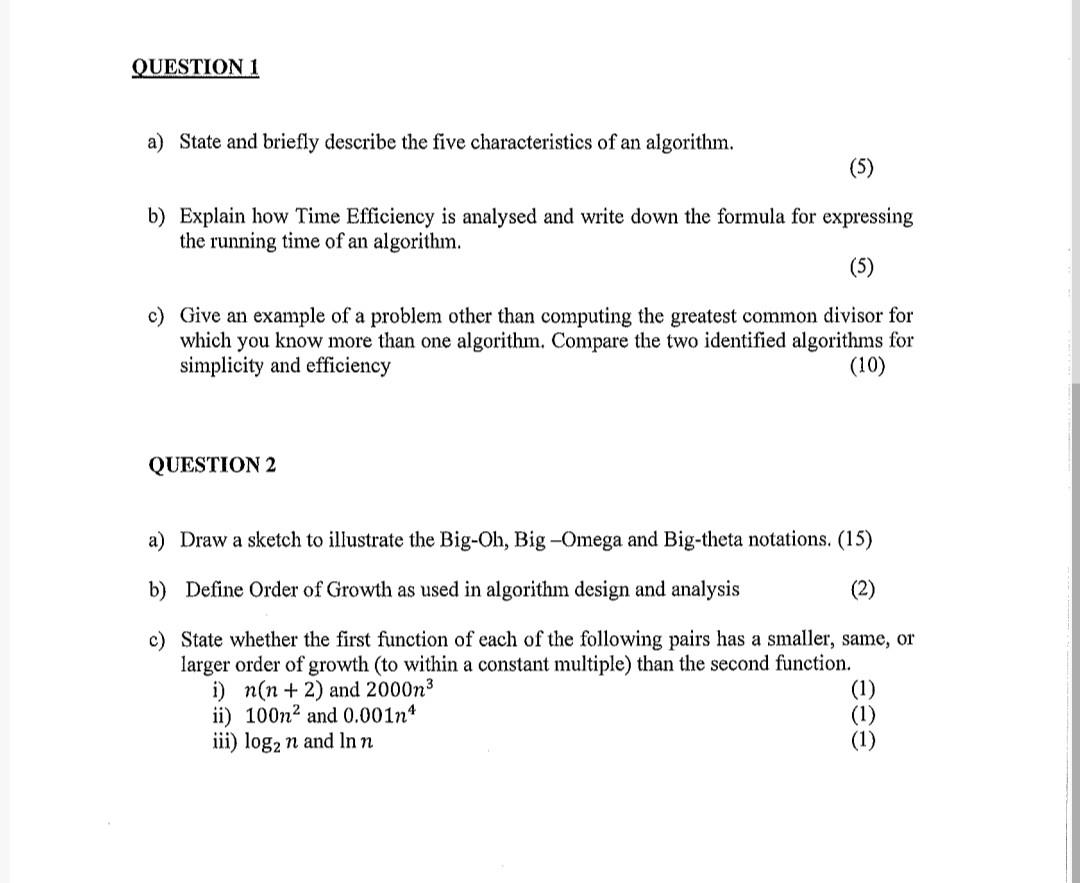 a) State and briefly describe the five | Chegg.com