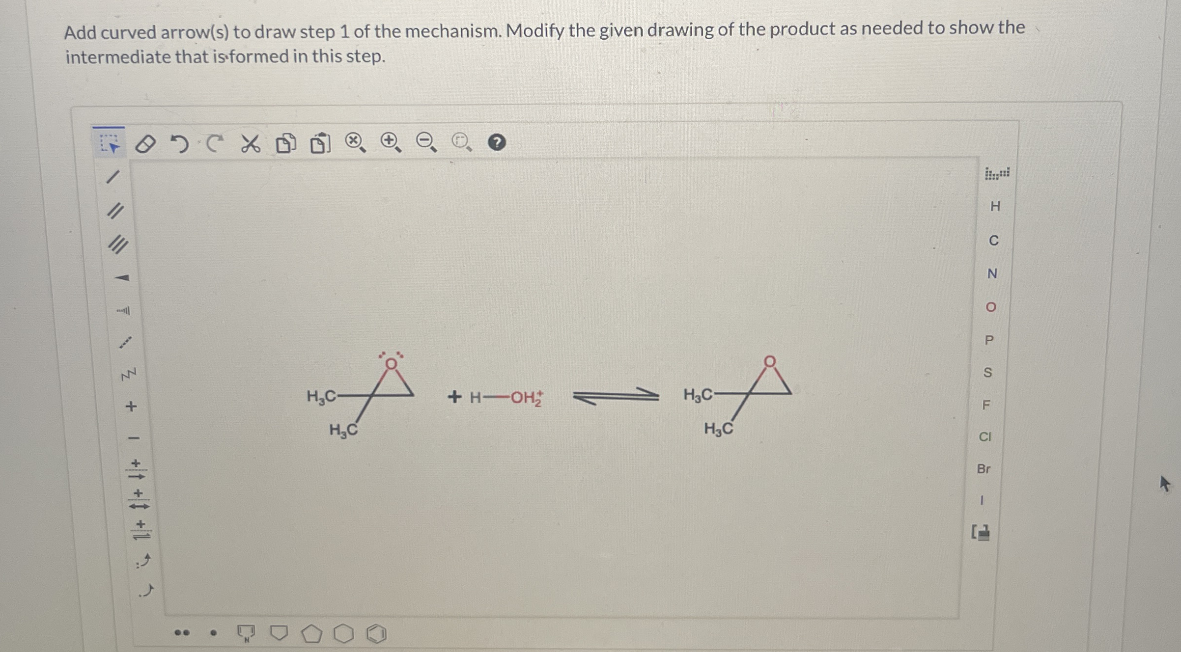 Solved Add curved arrow(s) ﻿to draw step 1 ﻿of the | Chegg.com