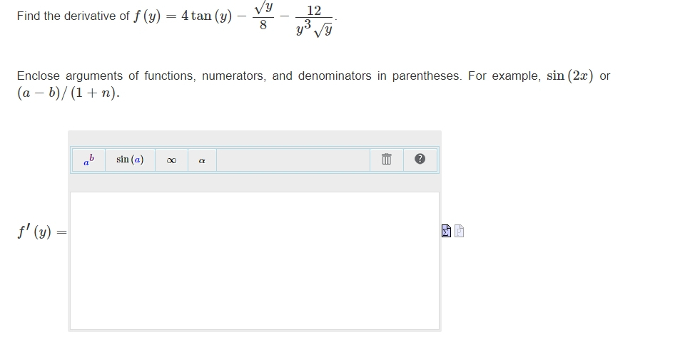 Solved Find the derivative of | Chegg.com