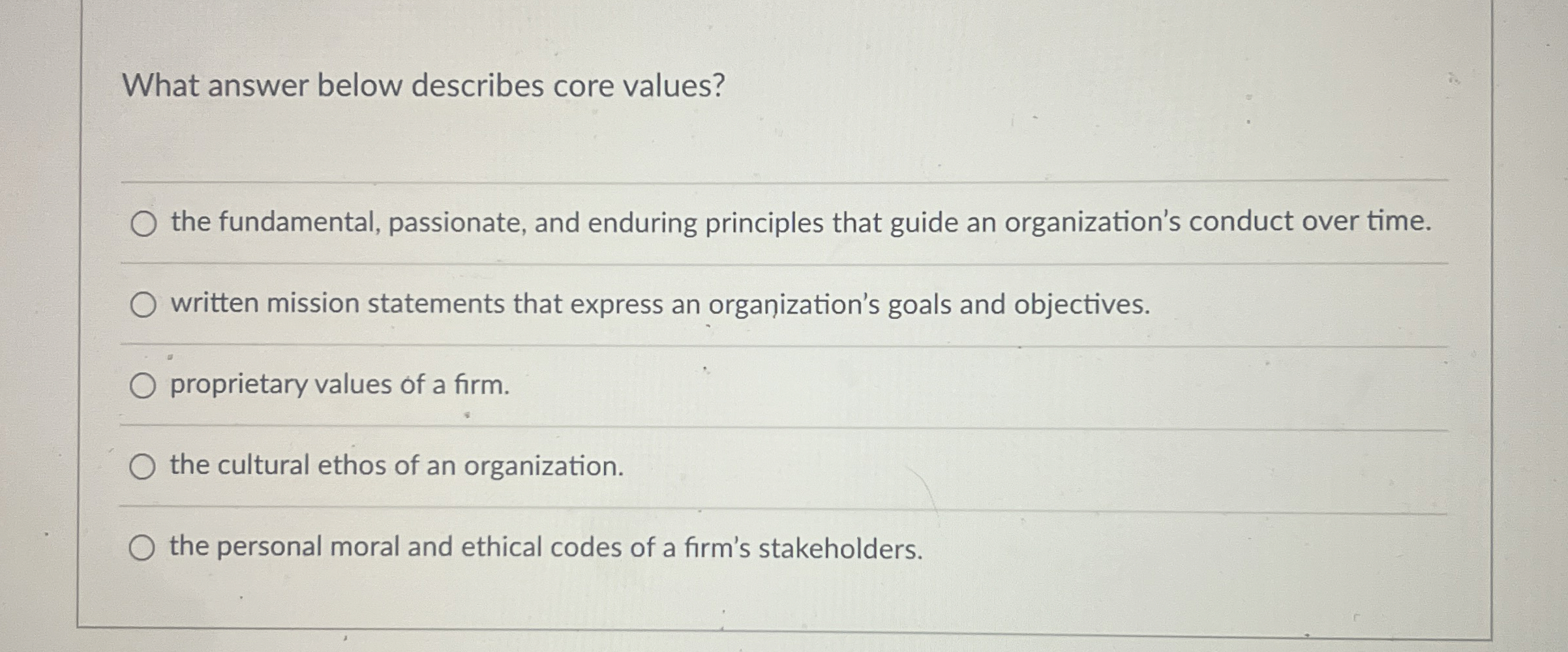 Solved How to solve What answer below describes core | Chegg.com