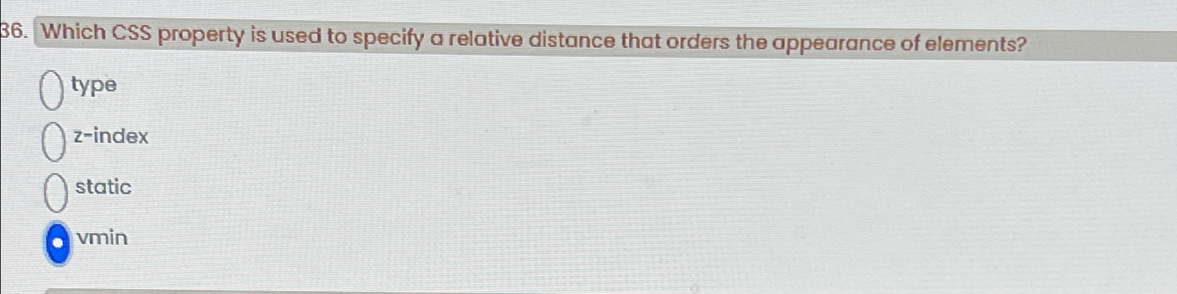 Solved Which CSS property is used to specify a relative | Chegg.com