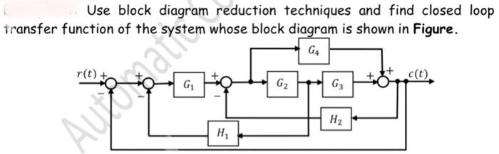 Solved Use block diagram reduction techniques and find | Chegg.com