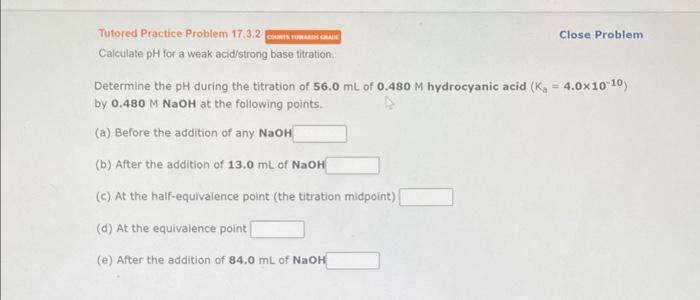 Solved Tutored Practice Problem 17.3.2 Close Problem | Chegg.com