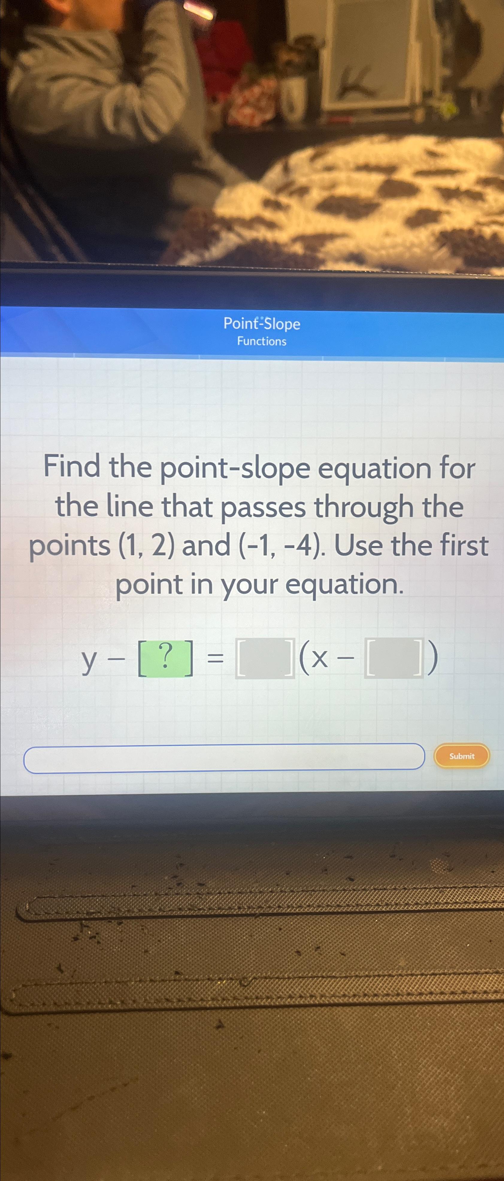 Solved Find the point-slope equation for the line that | Chegg.com