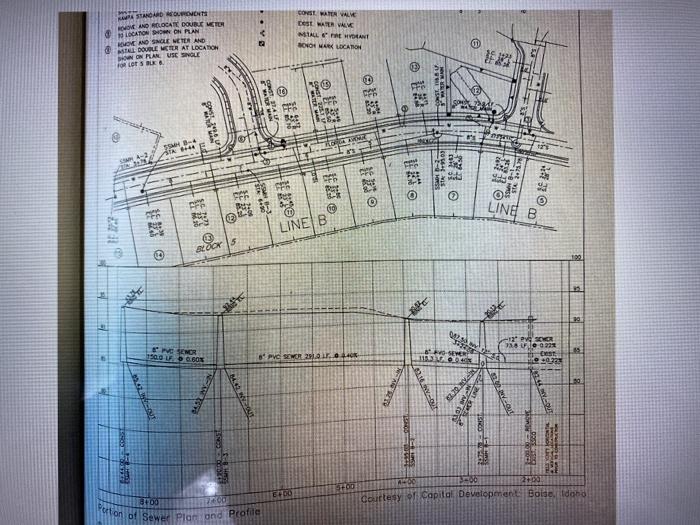 SEWER PLAN AND PROFILE Study the portion of a sewer | Chegg.com