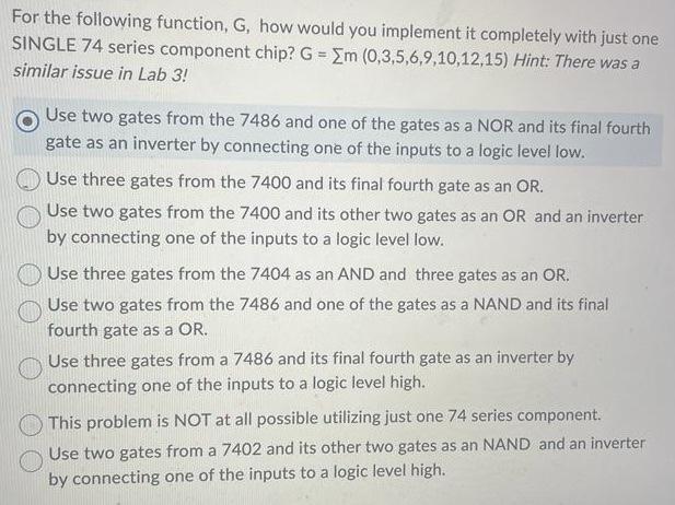 Solved For The Following Function G How Would You 2684
