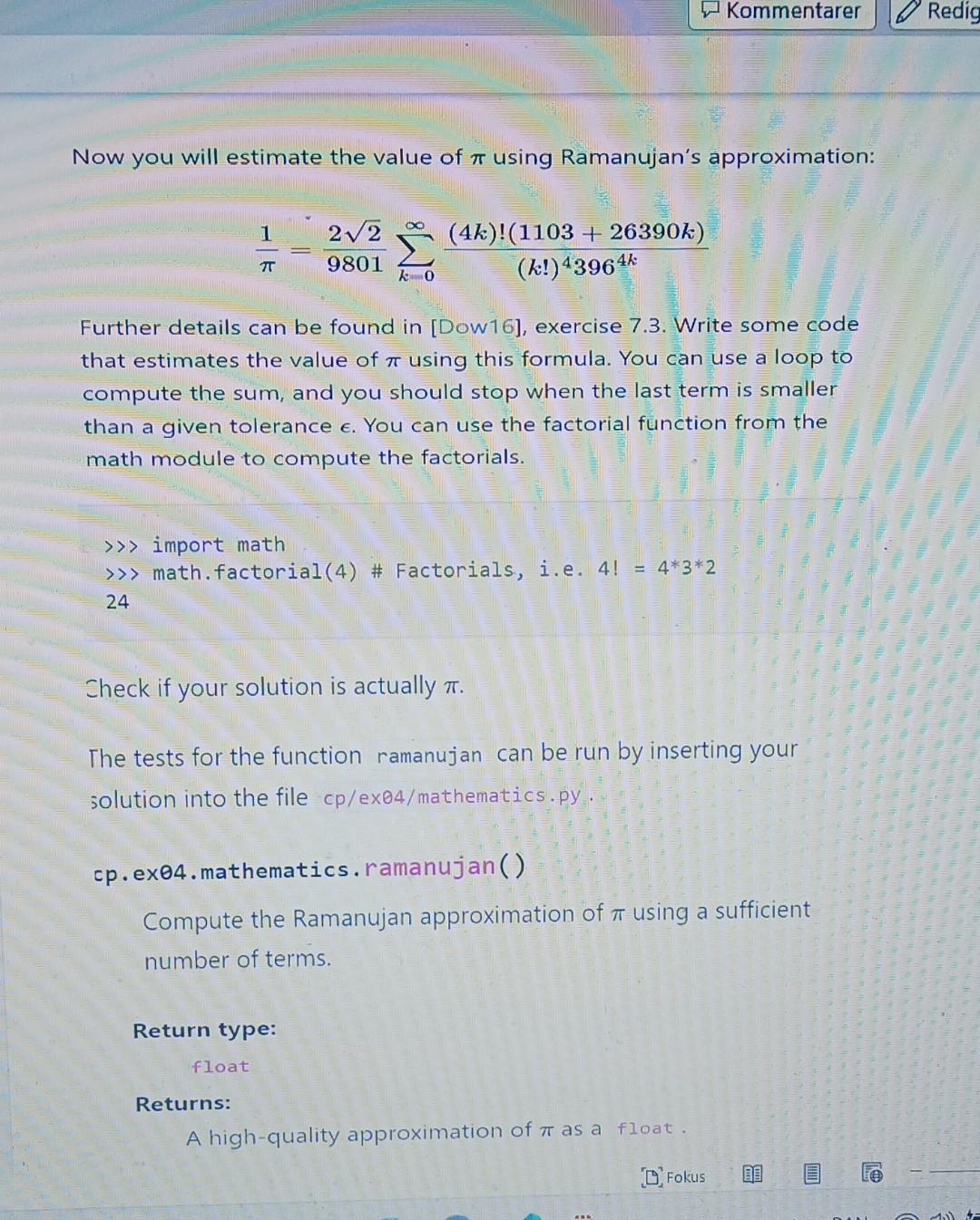 Solved Now You Will Estimate The Value Of π Using Chegg