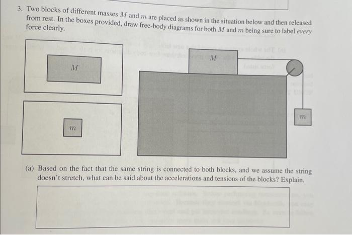 Solved (b) Using your free-body diagrams, and Newton's | Chegg.com