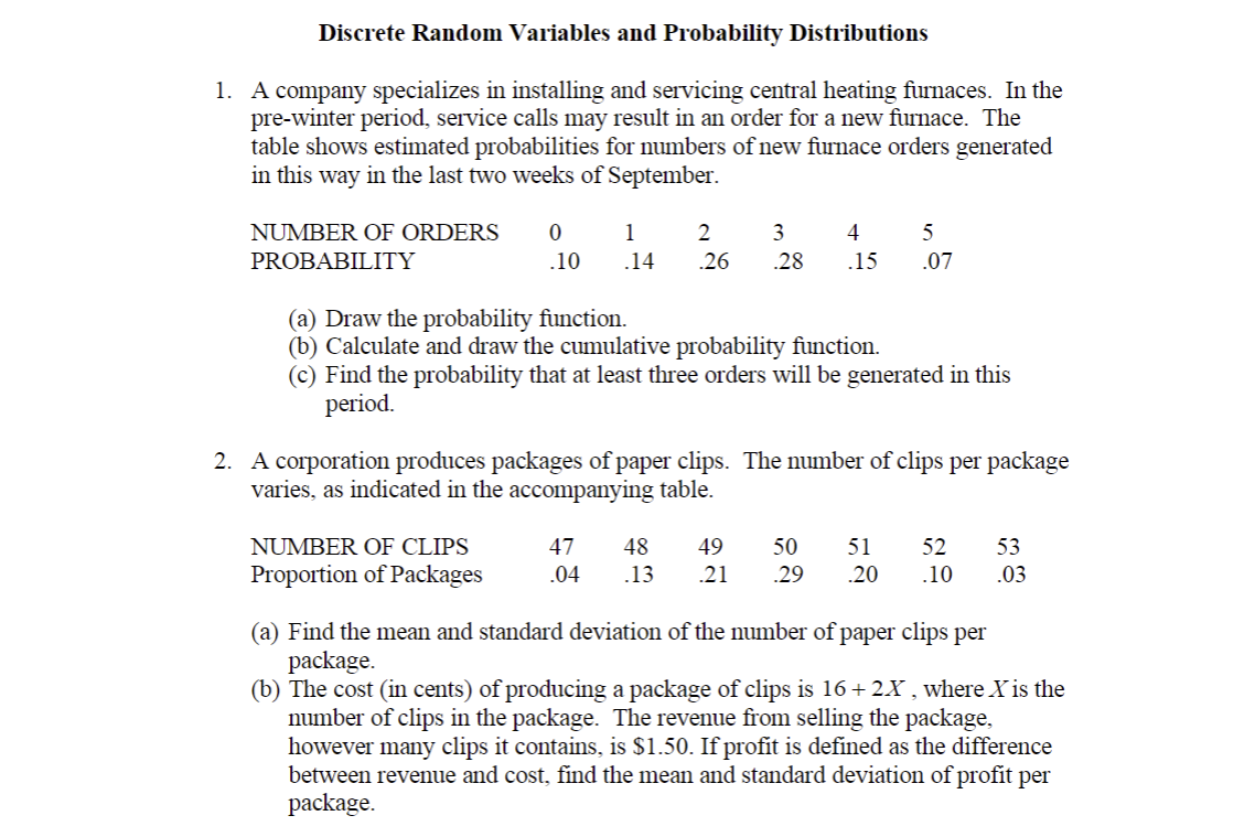 Discrete Random Variables and Probability | Chegg.com