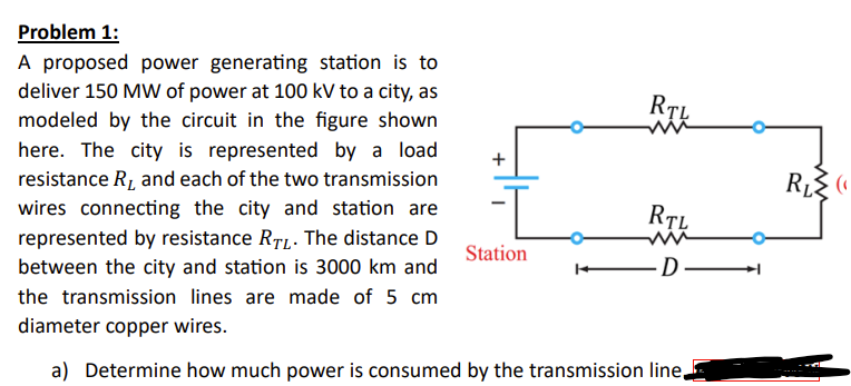 Solved Problem 1:A proposed power generating station is | Chegg.com