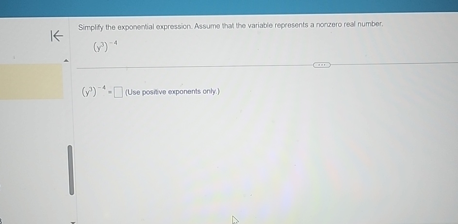 Solved Simplify the exponential expression. Assume that the | Chegg.com