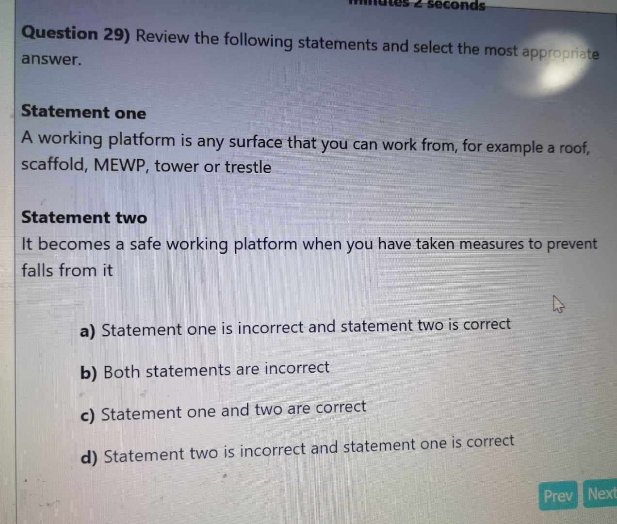 Solved Question 29) ﻿Review the following statements and | Chegg.com