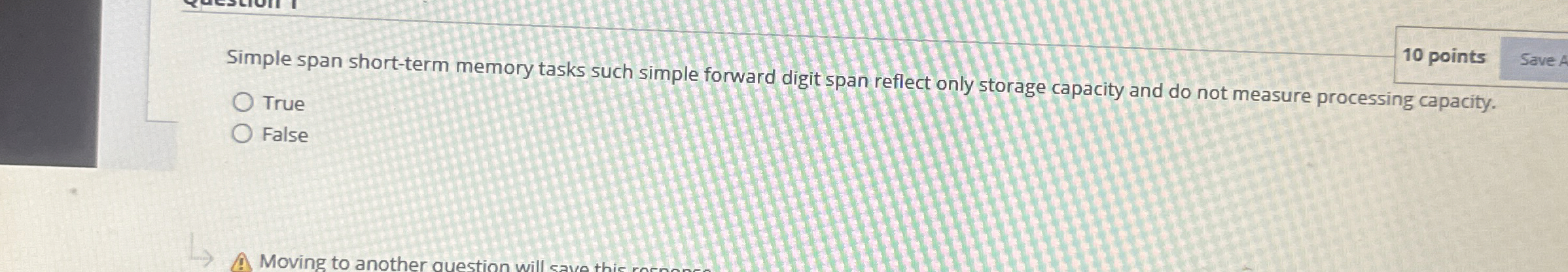 Solved 10 ﻿pointsSimple span short-term memory tasks such | Chegg.com