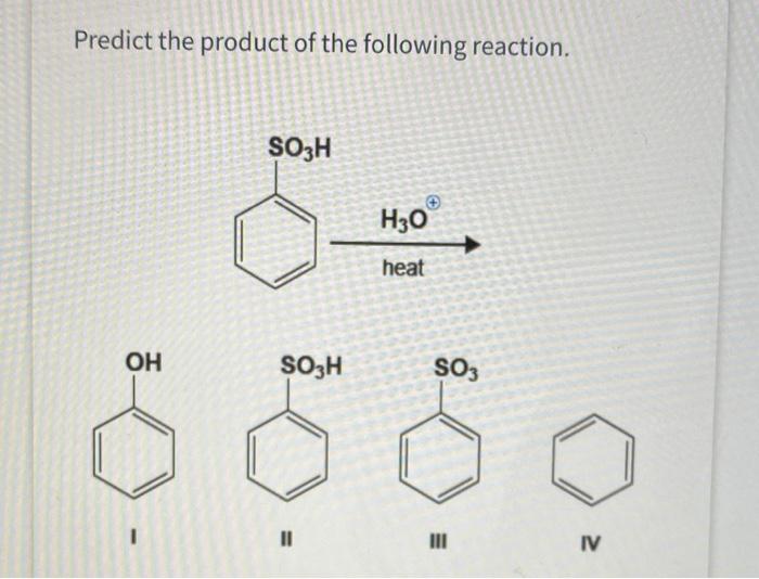 Solved Predict the product of the following reaction. fuming | Chegg.com