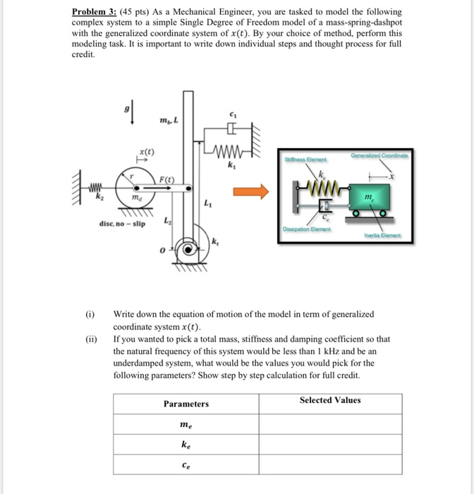 Problem 3: (45 pts) As a Mechanical Engineer, you are | Chegg.com